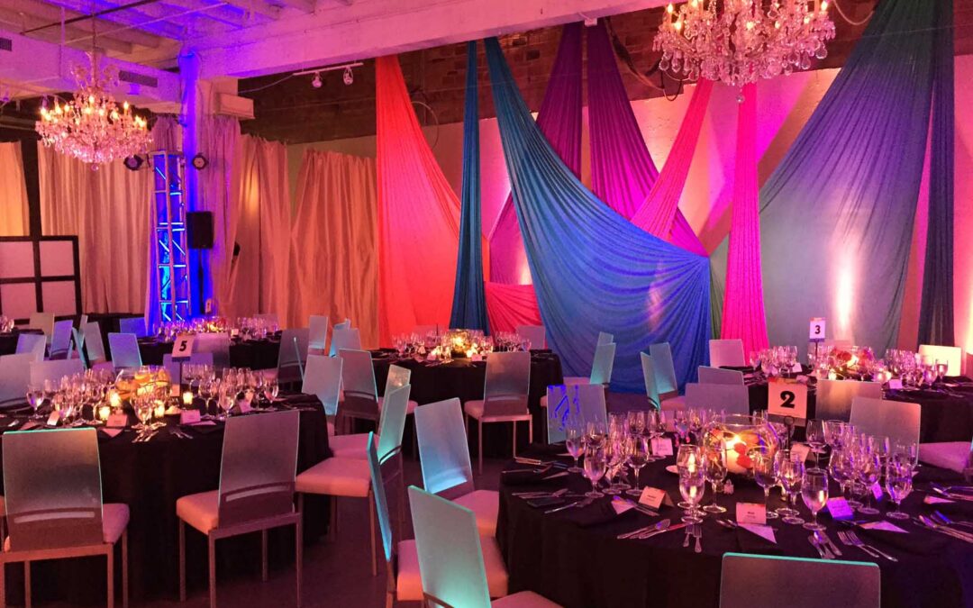 Lighting and decor for corporate dinner event in Houston - Sullivan Group
